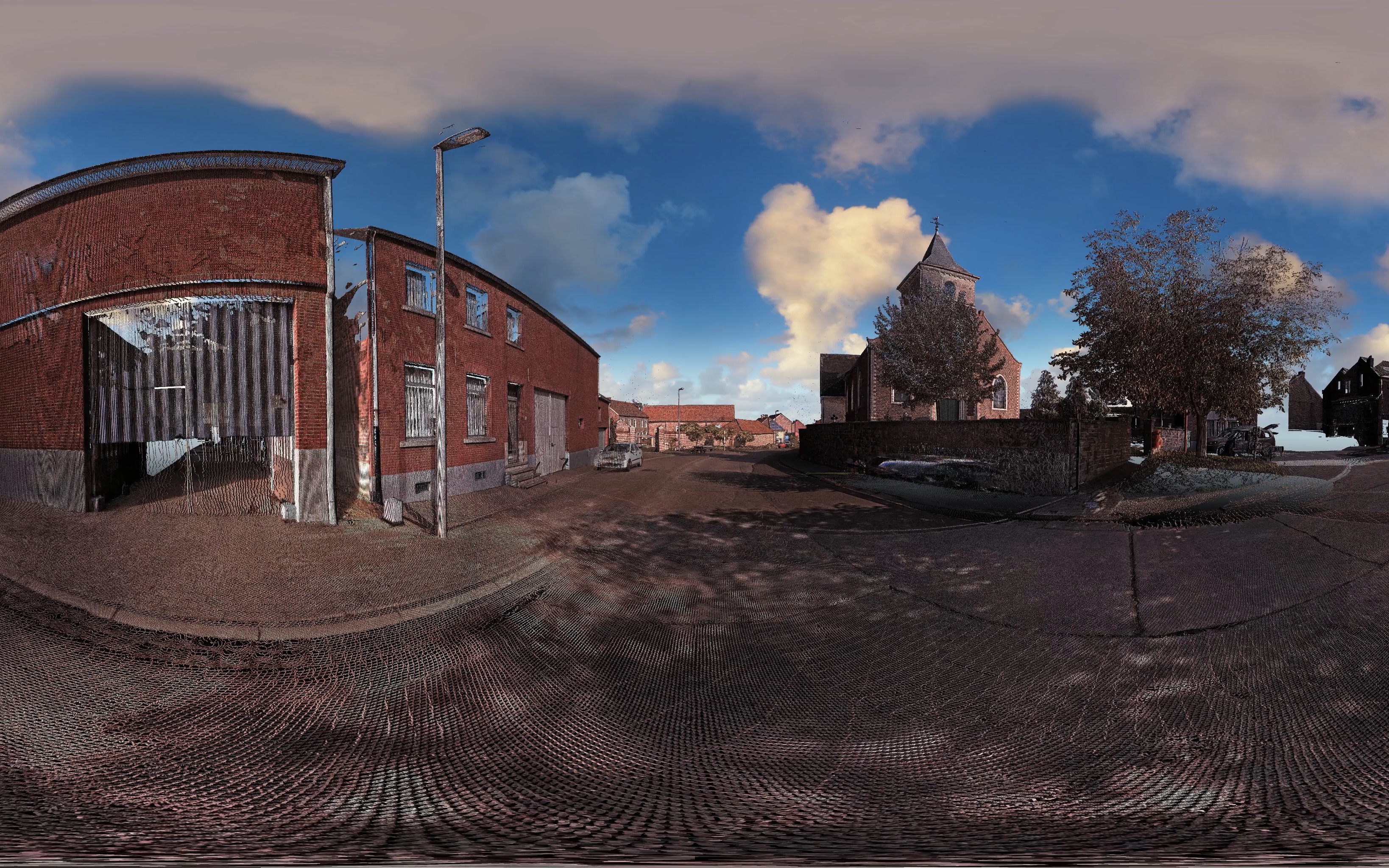 鼠标拖动视频,查看你想要的视角!这是通过实景三维技术获得点云数据...