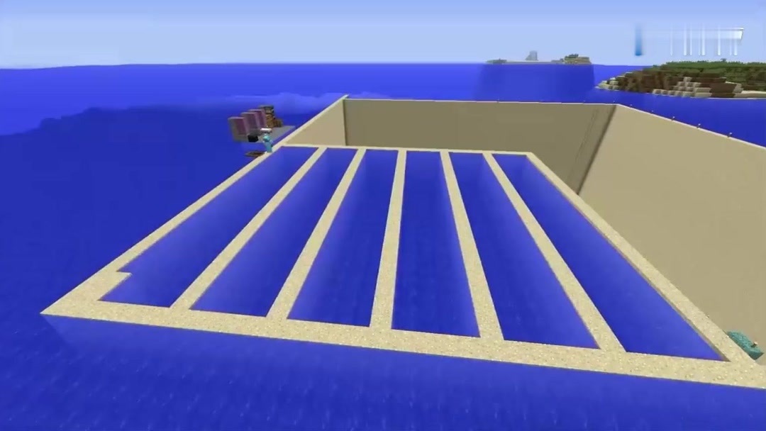 《我的世界》MC愚公移山,一个人手工把海底神庙海水清空,会玩