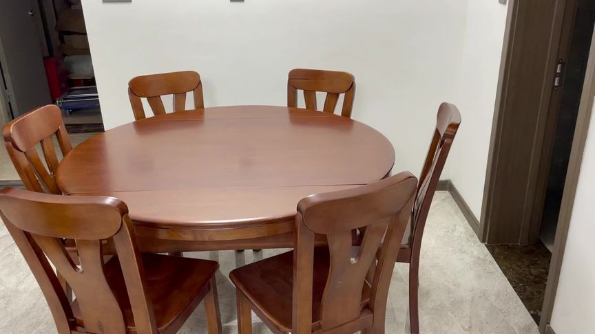 #好产品分享 #原木家具 #高端实木定制 #餐桌 #圆桌 可折叠餐桌