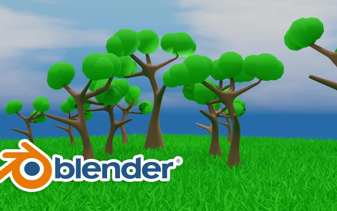 iBlender中文版插件教程[每日Blender#7]树木和森林初学者的Blender ...