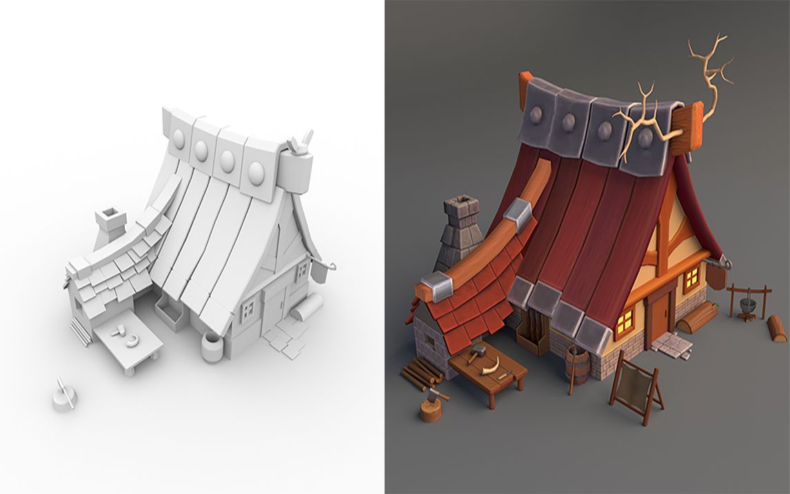 【Maya游戏场景建模】硬表面大师教你如何用Maya制作游戏里经常...