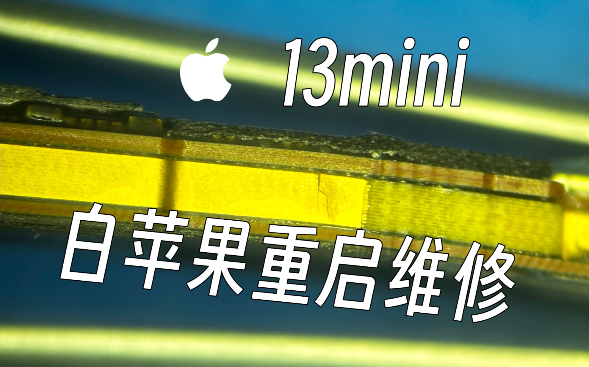 13mini摔后白苹果重启不进系统维修,好难啊～