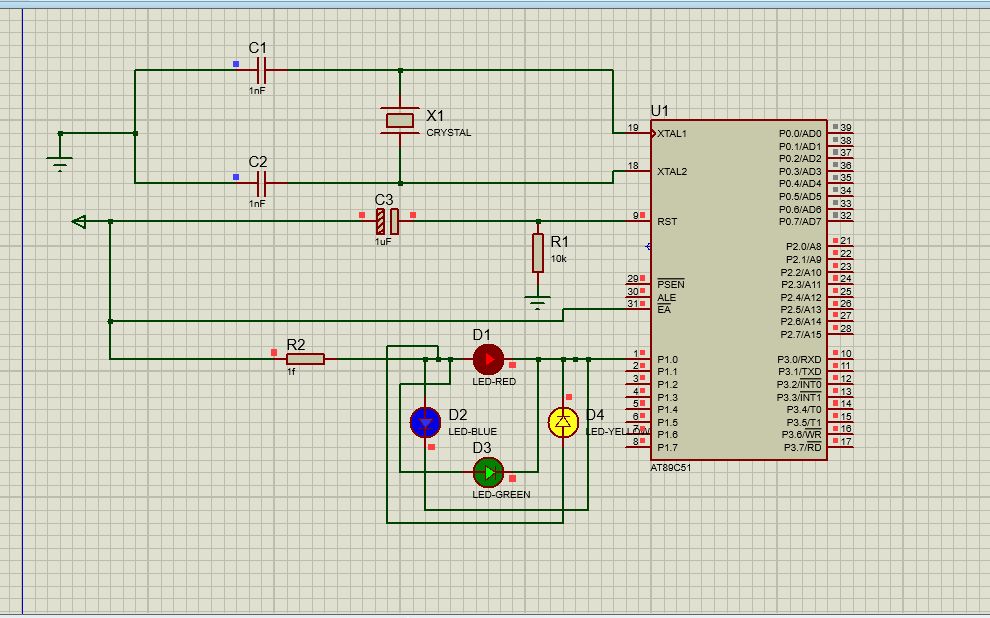 LED灯闪烁-单片机原理及应用-简单案例-基于Proteus和Keil C