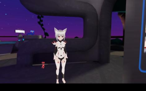造好了自己的vrchat模型后,在镜子前臭美一下