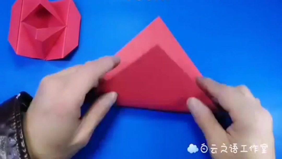 折一个神奇会动的嘴巴给孩子玩吧,折纸会说话的嘴唇视频教程