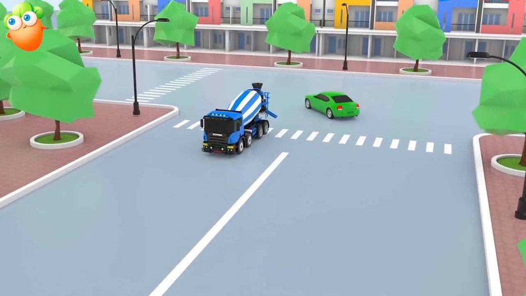 校车玩具汽车车库为儿童和使用学习街道车辆