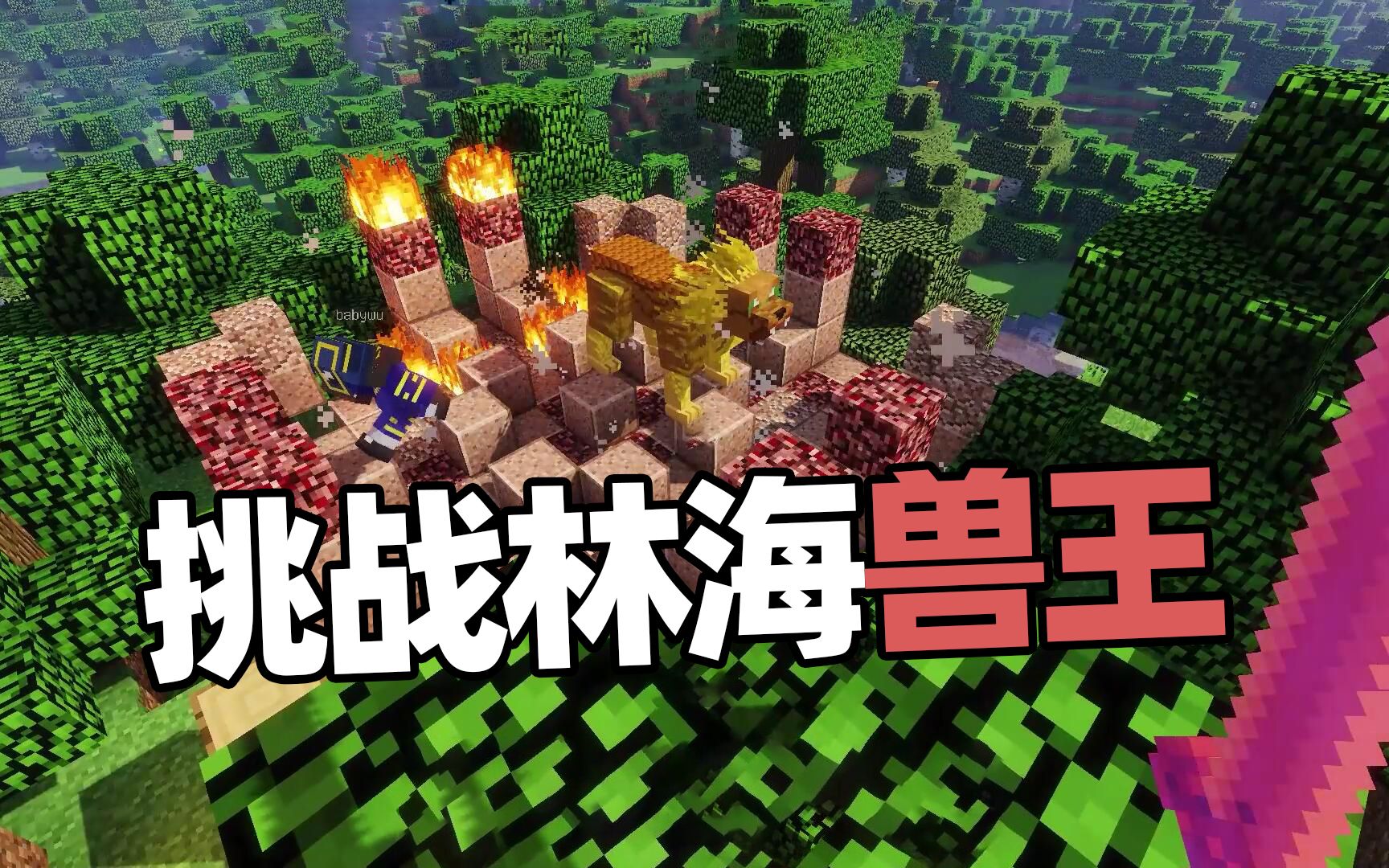 我的世界凡人修仙10 四级妖兽林海兽皇好厉害 吴宝宝直接被秒