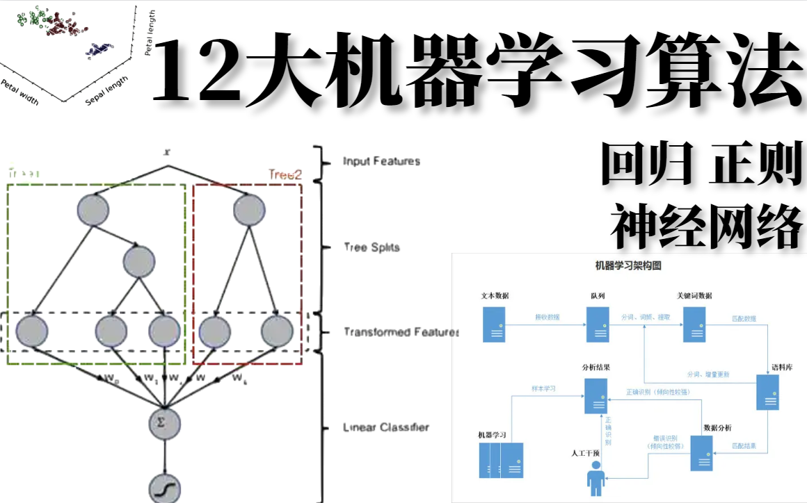 【2022年B站最全12大机器学习算法】计算机大佬手把手带你学,快速...