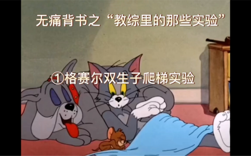 无痛背书系列之“格赛尔双生子爬梯实验”