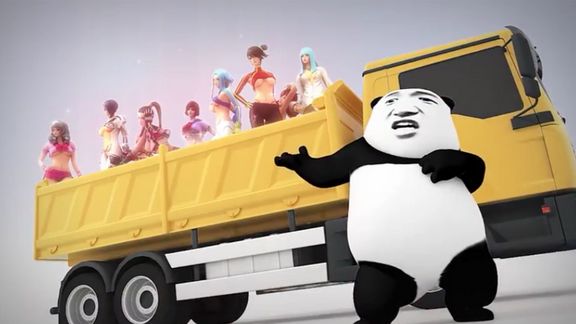 滑稽:老司机开来车队,滑稽神烦想上车,一点定力都没有
