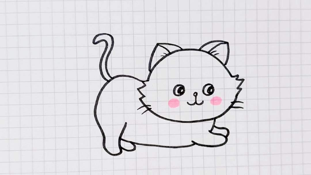 教你画简单的小猫咪,快来试试吧