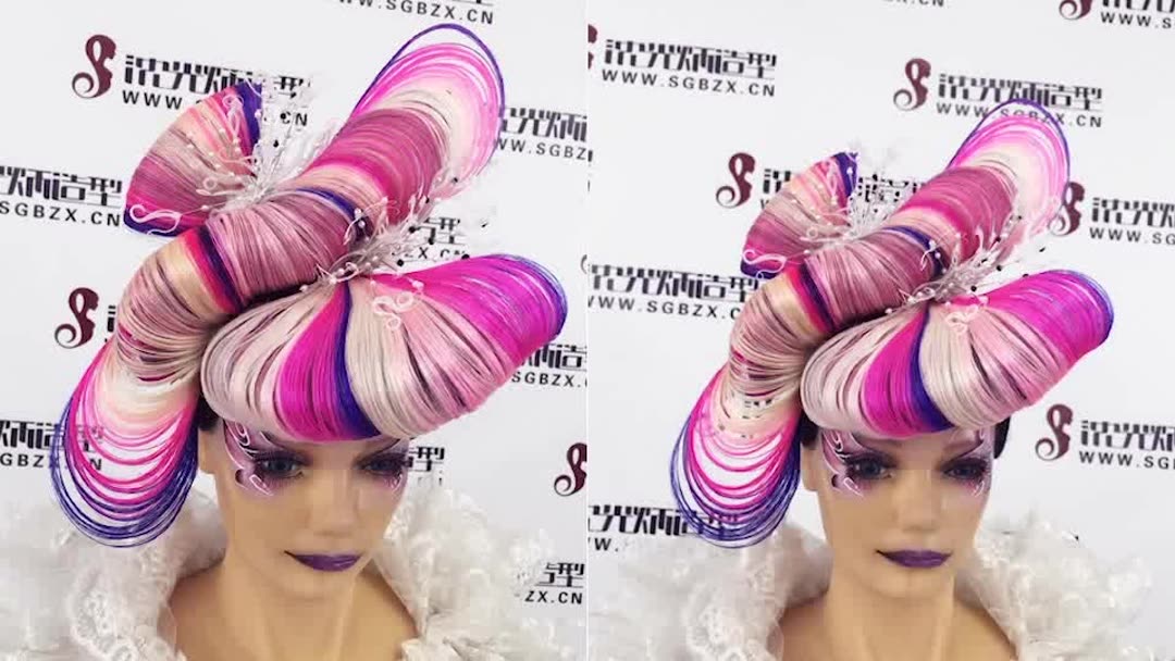 2018OMC全球发型作品大赛冠军作品 晚宴盘发