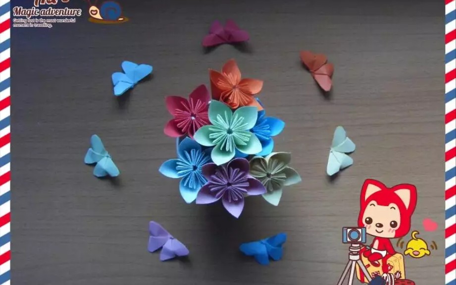 【玫瑰花折纸教程】超简单又好看