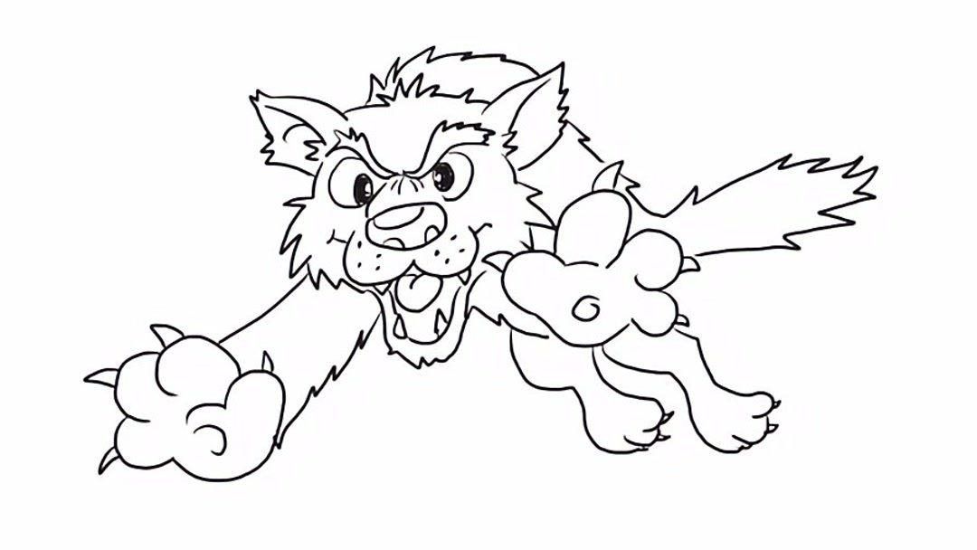 凶恶的大灰狼幼儿亲子简笔画