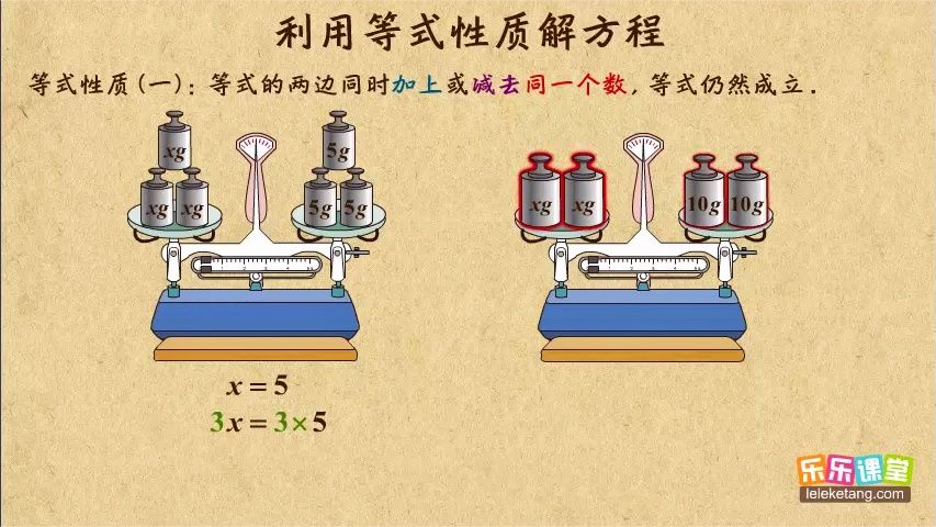 人教版数学\五年级上册\第五单元:简易方程利用等式性质解方程