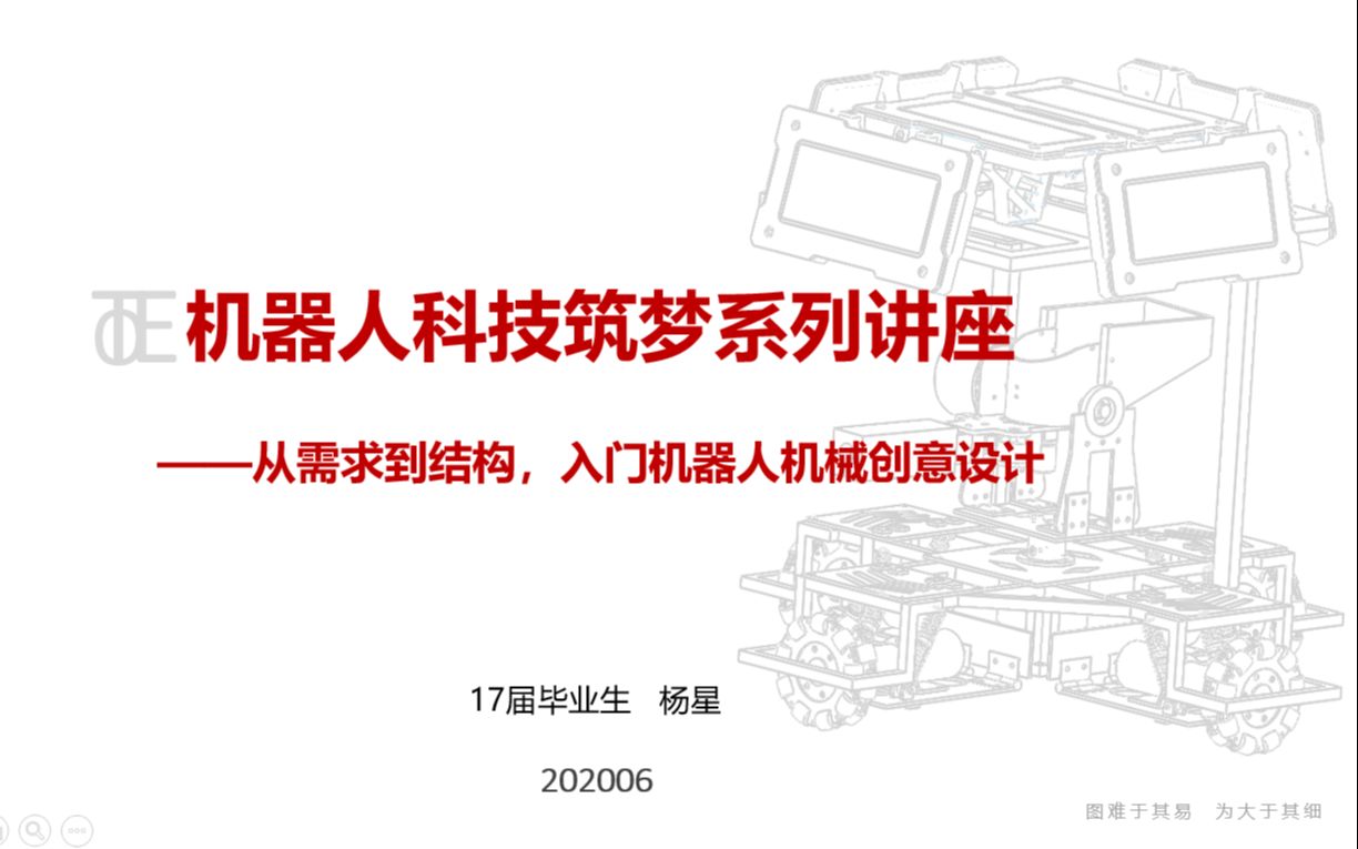从需求到结构,入门机器人机械创意设计