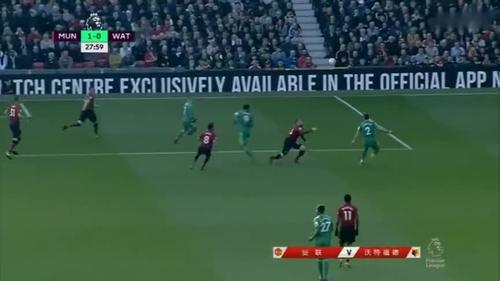 太棒了!曼联队送出了绝妙的直插头,拉什福德破门