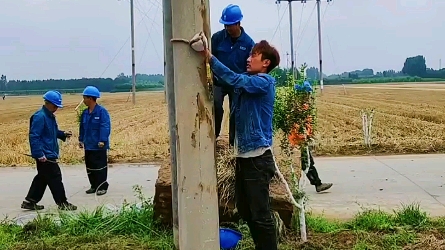 电工爬杆基本功