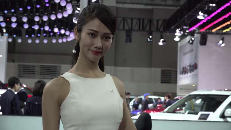 台北车展,纯天然美女车模,真实而美丽!