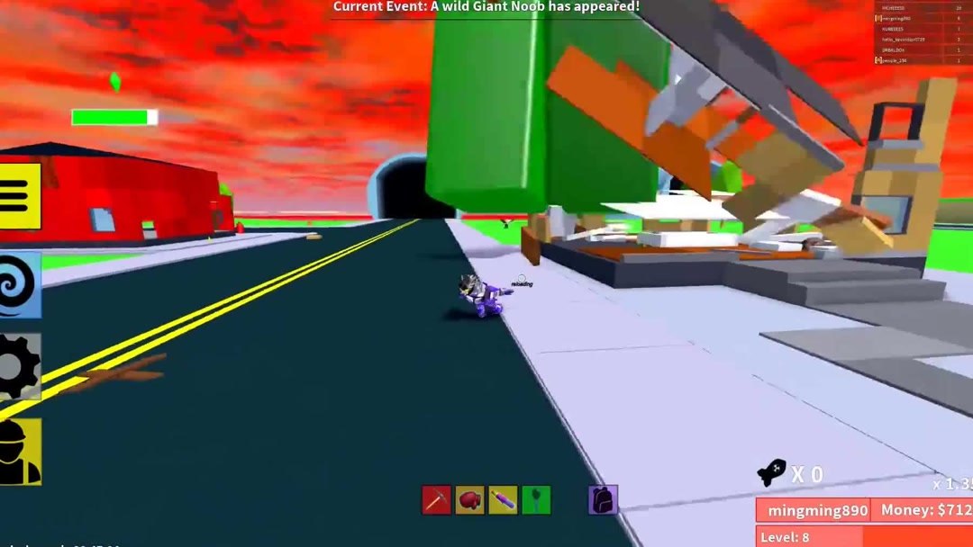 Roblox爆破队模拟器!核武器摧毁城市!秒杀超大巨人面面啊