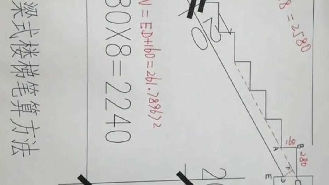 很多朋友要的梁式楼梯笔算方法,来了。喜欢喷的朋友手指“留情”哈,...