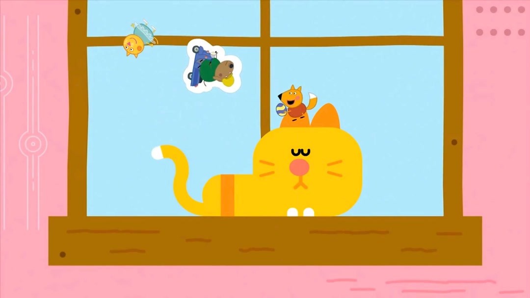 小猫咪正在睡觉,小猪佩奇飞过来捣乱!