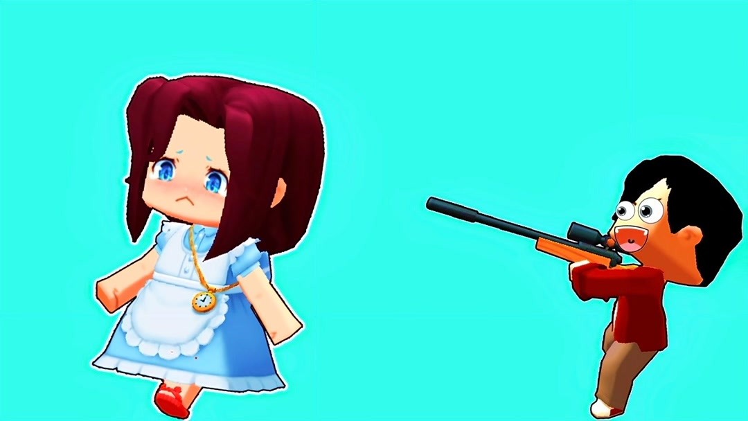 迷你世界一二三木头人,温柔被强锅狙成傻子,最后靠复活通关!