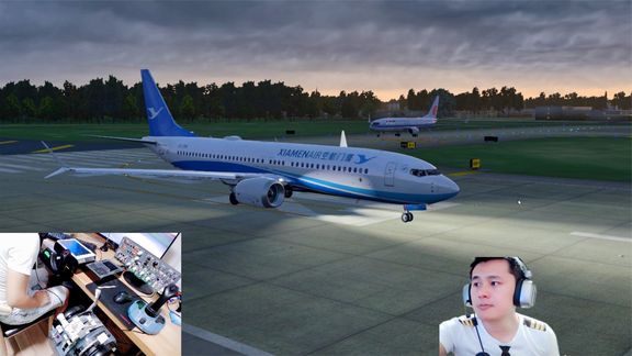 模拟飞行:广州白云机场起飞阶段剪辑,滑行道上居然全是国航飞机