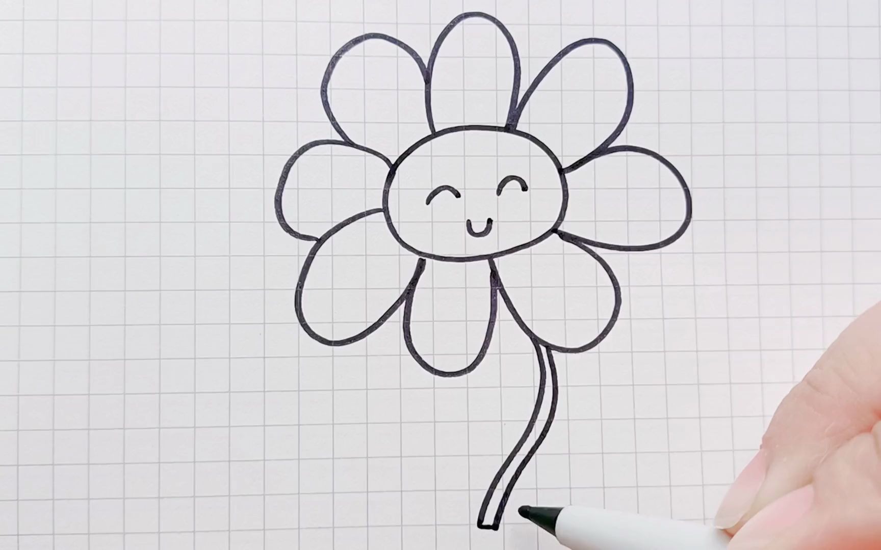 超简单的小花儿简笔画