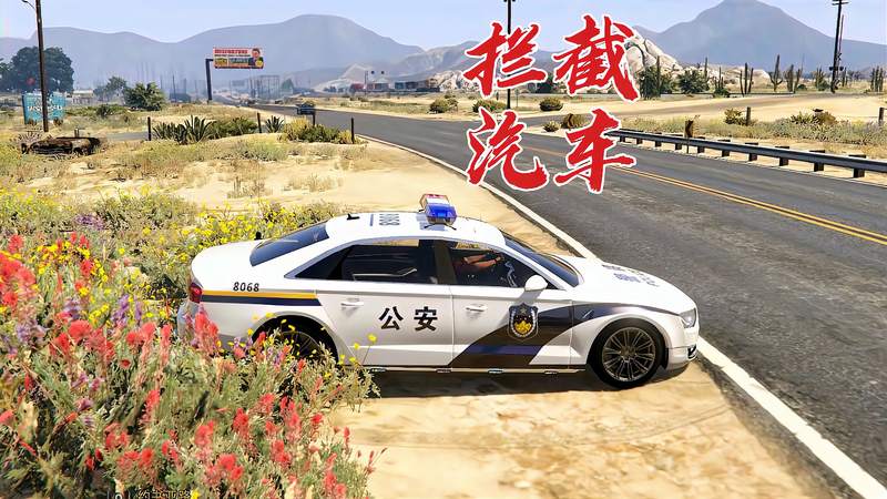日常警察模拟器 拦截偷车贼的汽车 最后直接截停罪犯