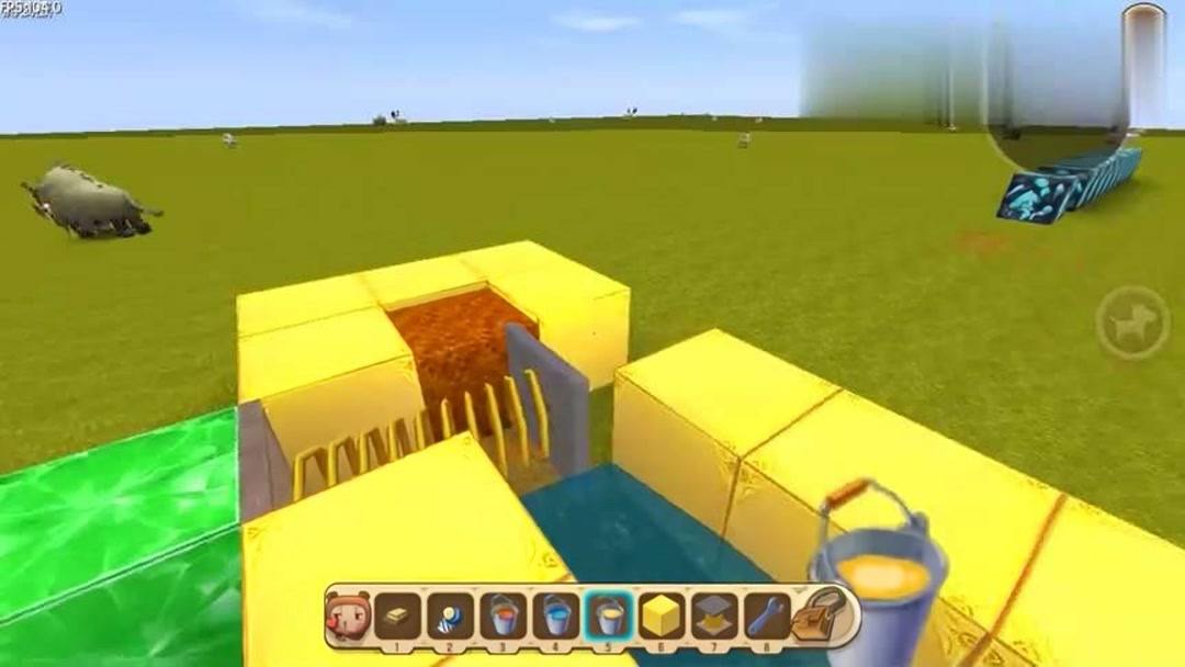 迷你世界:制作“钻石刷石机”教学,原来除了水和岩浆,还得蜂蜜