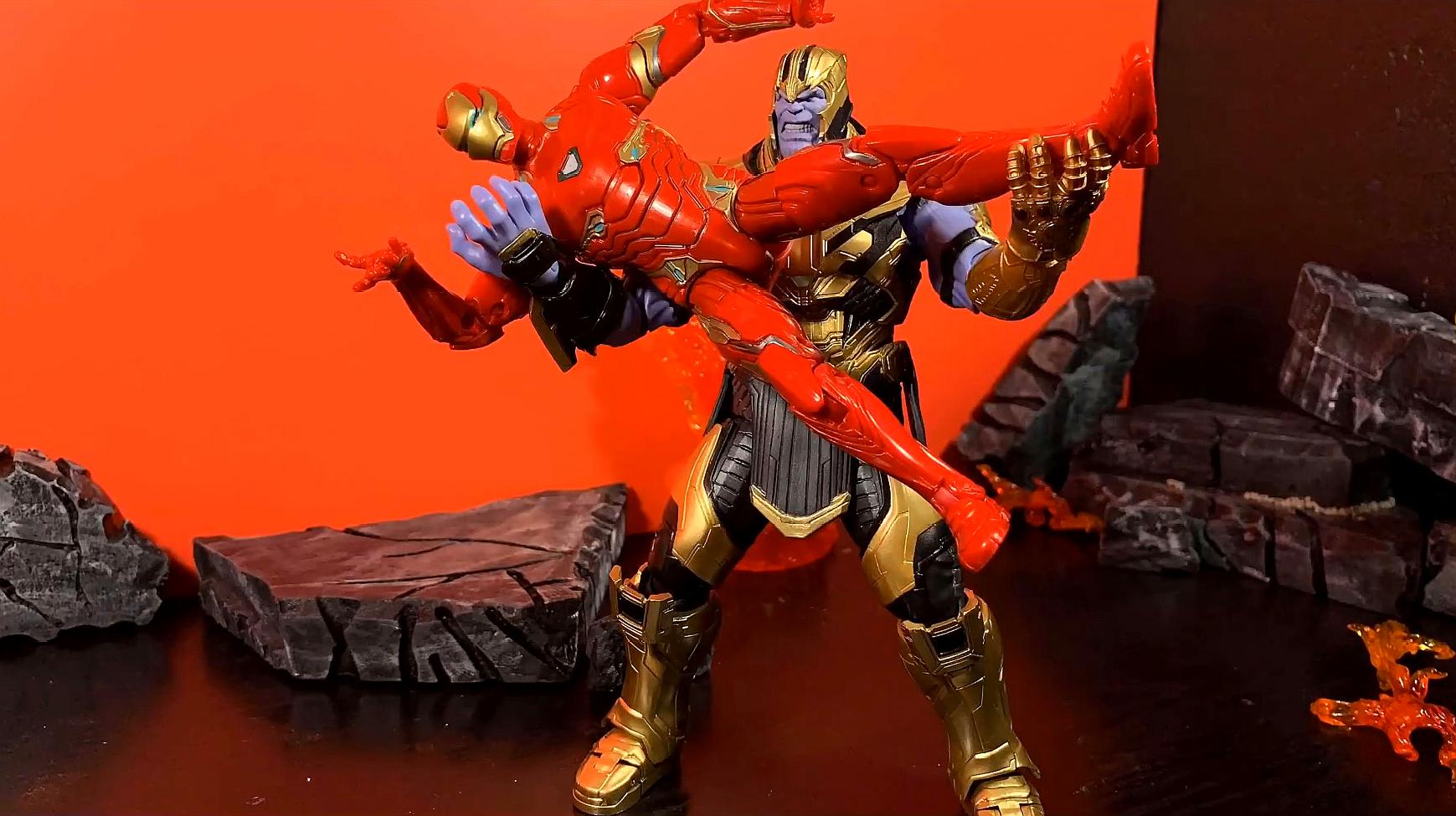 定格动画版复联队员阻止灭霸的精彩打斗