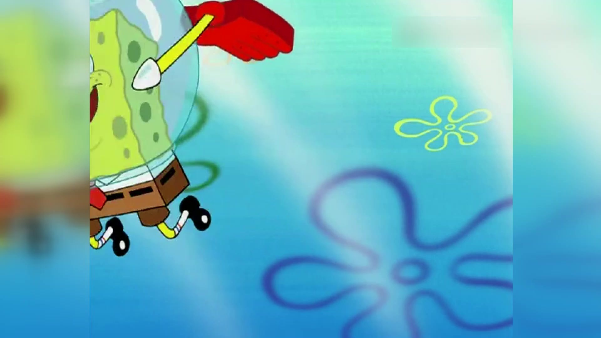 海绵宝宝来找珊迪,想和她玩空手道,不料珊迪忙着修补屋顶!