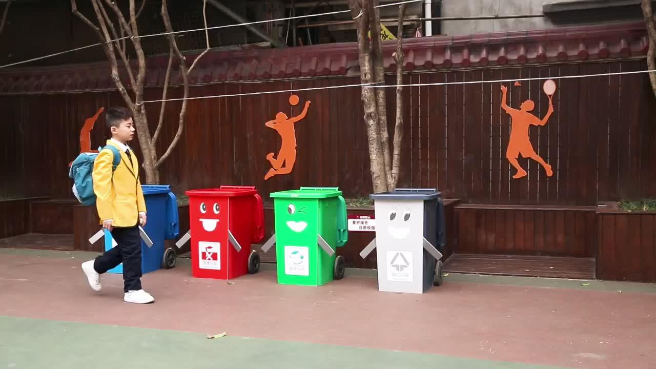 涵宝和同学们拍的垃圾分类宣传片,想念我大武汉#武汉加油ߒ� #垃圾...