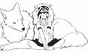 [小林简笔画]绘画幽灵公主中的主角珊与狼的卡通动漫简笔画教程_绘心...