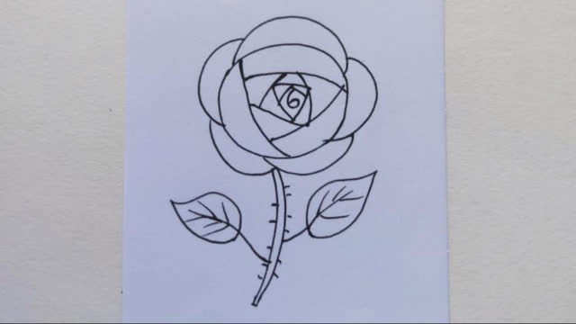 玫瑰花这样画,拿起笔就可以画,亲子简笔画教学!