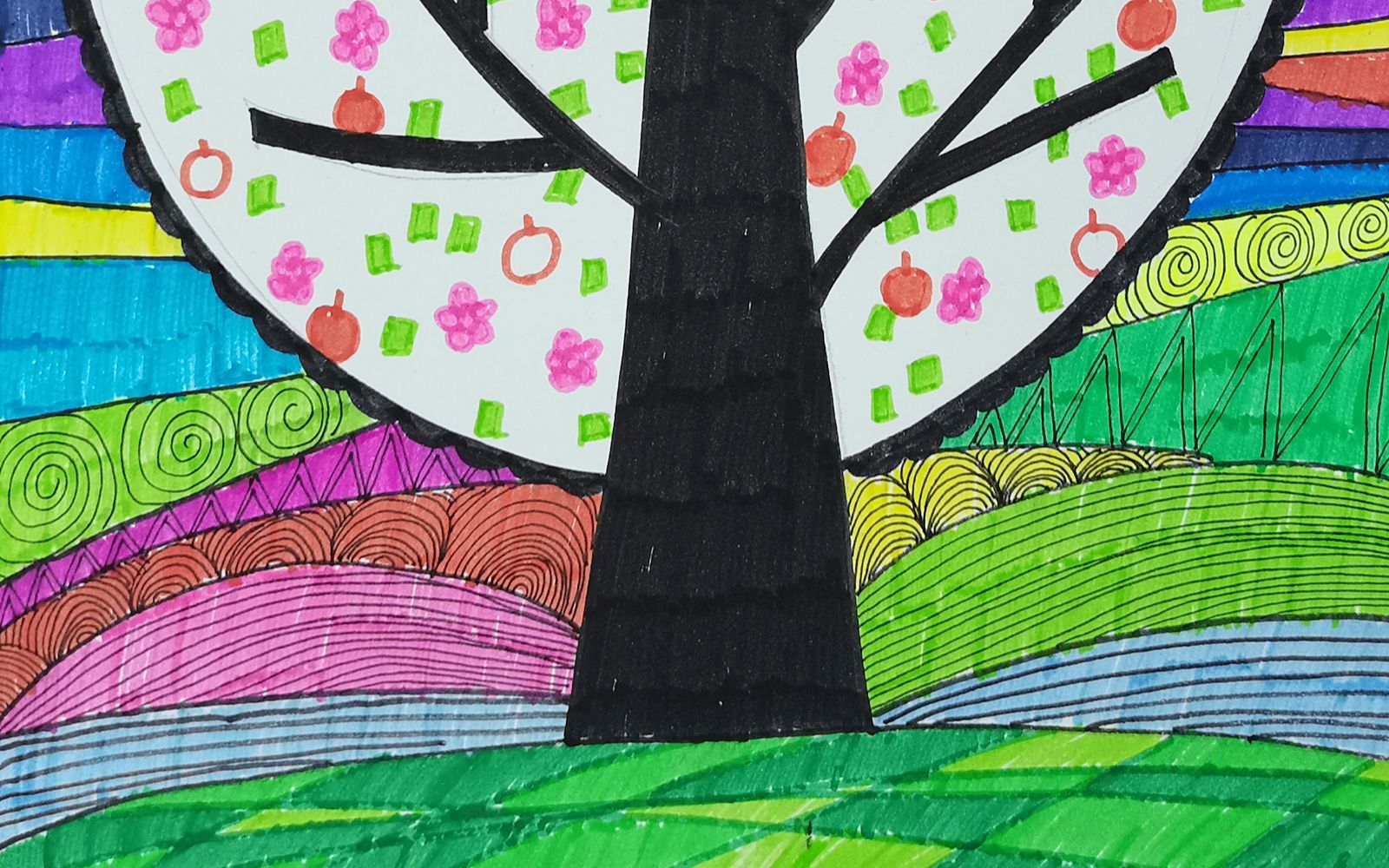 儿童创意美术,孩子为家增加他的点缀,老师教你画简单的装饰画