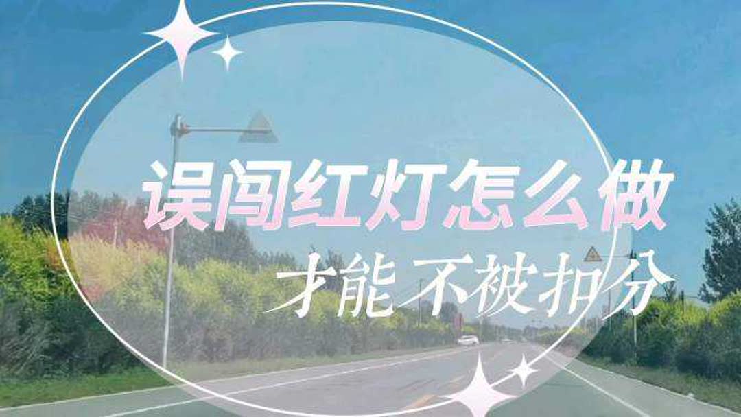 误闯红灯怎么做才能不被扣分
