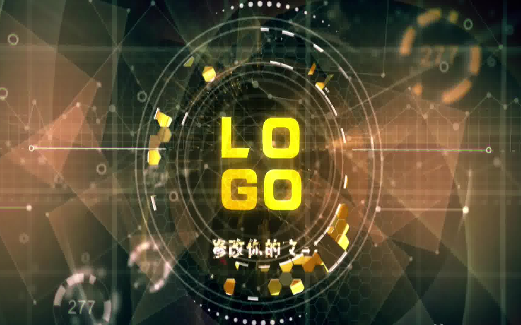00276.科技风倒计时LOGO演绎片头AE模板