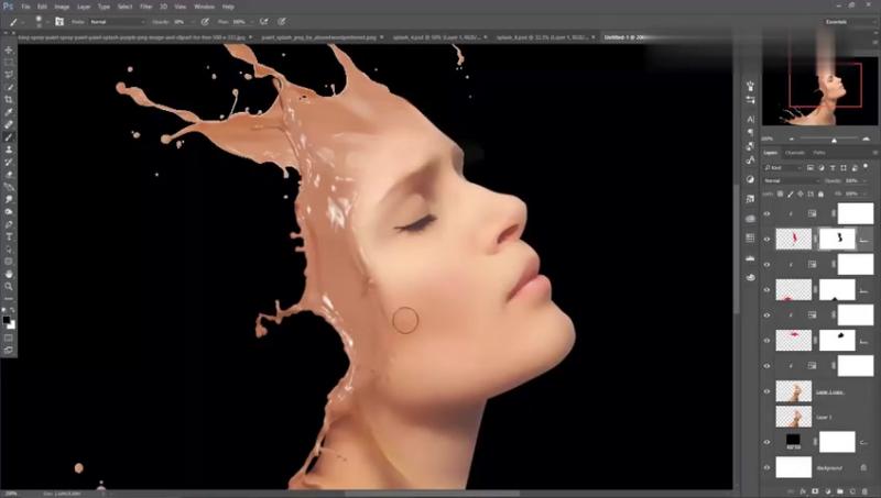 Photoshop创意合成教程—油漆飞溅特效