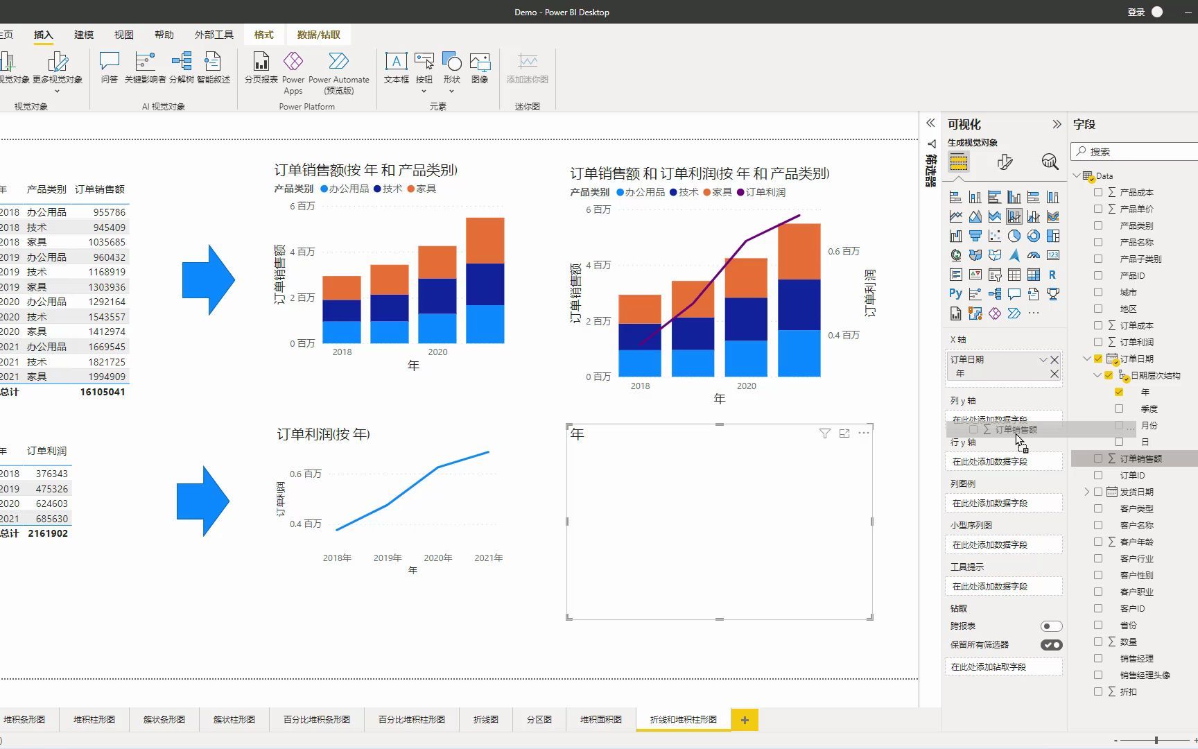 1000-160-折线和堆积柱形图