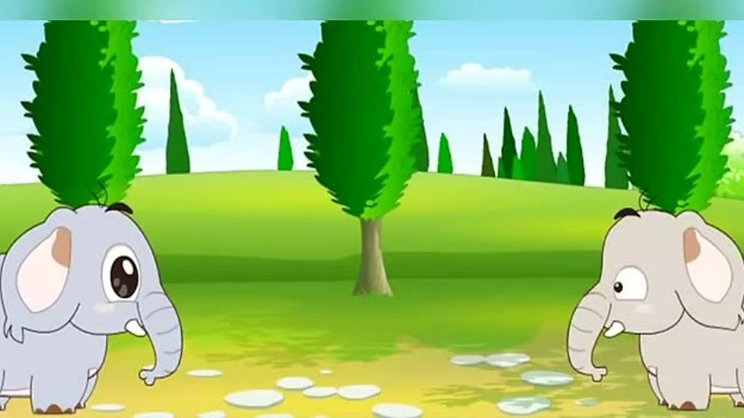 童谣《两只小象》
