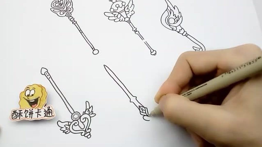 简单漂亮的6款小花仙魔法器简笔画