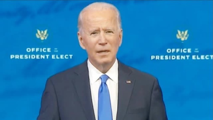 拜登发表胜选演讲:我将成为所有美国人的总统 该团结对抗新冠了