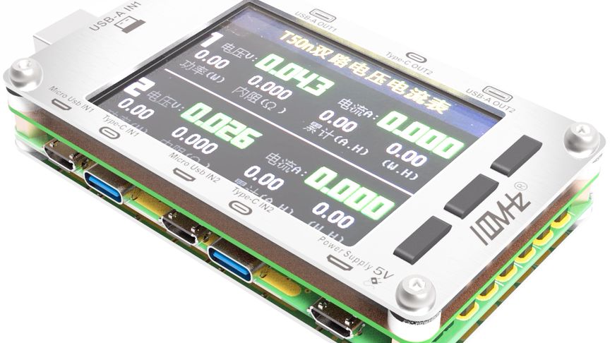 讲武堂——修手机看电流神器 T50N双路功率表制作教程