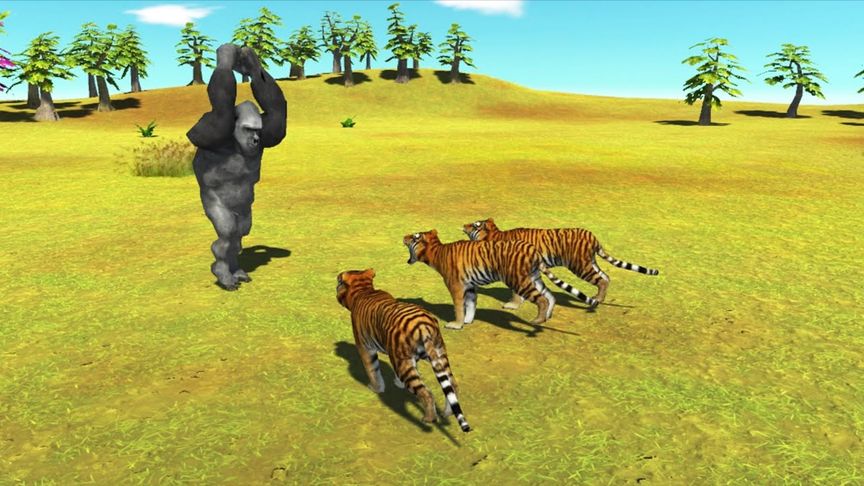 动物对战模拟器:动物园里闯关挑战,猩猩好聪明终于可以崛起了