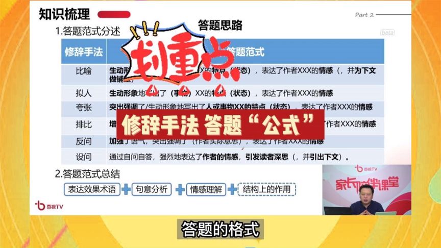 新中考语文必考知识点:修辞手法答题也有万能公式?