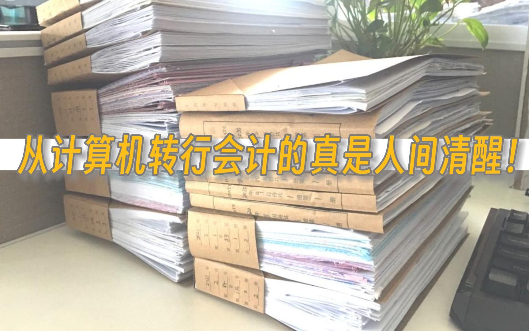 从计算机转行会计的真是人间清醒!