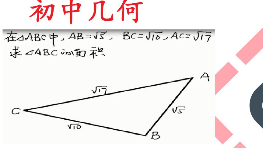用常规的办法根本就计算不出来的三角形面积,用格点法计算,妙哉