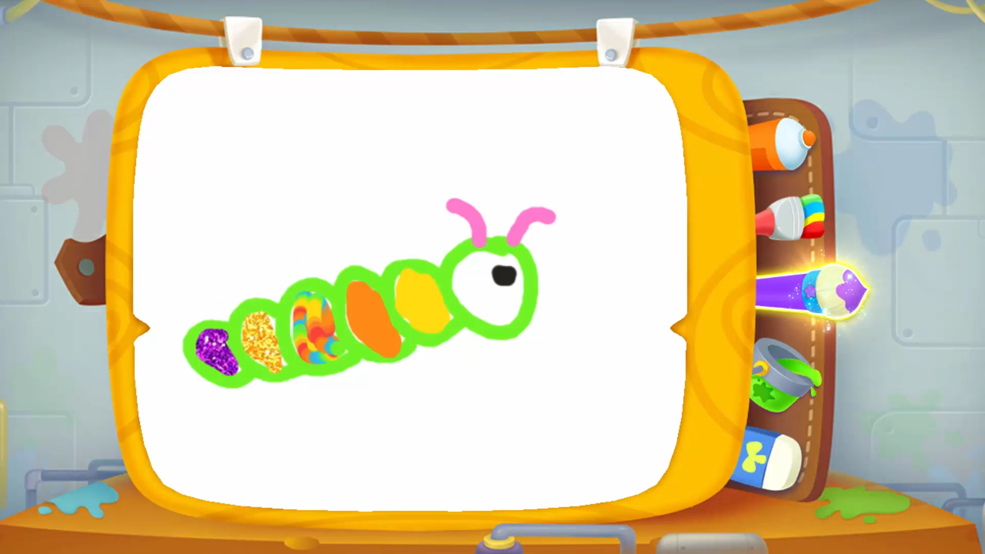 宝宝巴士绘画启蒙,卡通毛毛虫,分步骤学画,零基础宝宝也能学会